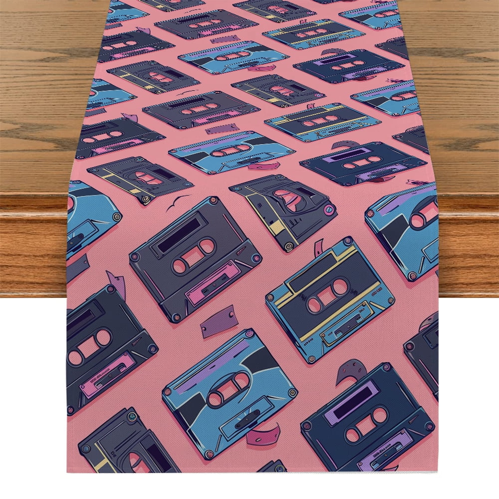 Cartoon Tape Table Runners Washable Dresser Dining Coffee Table Runner ...
