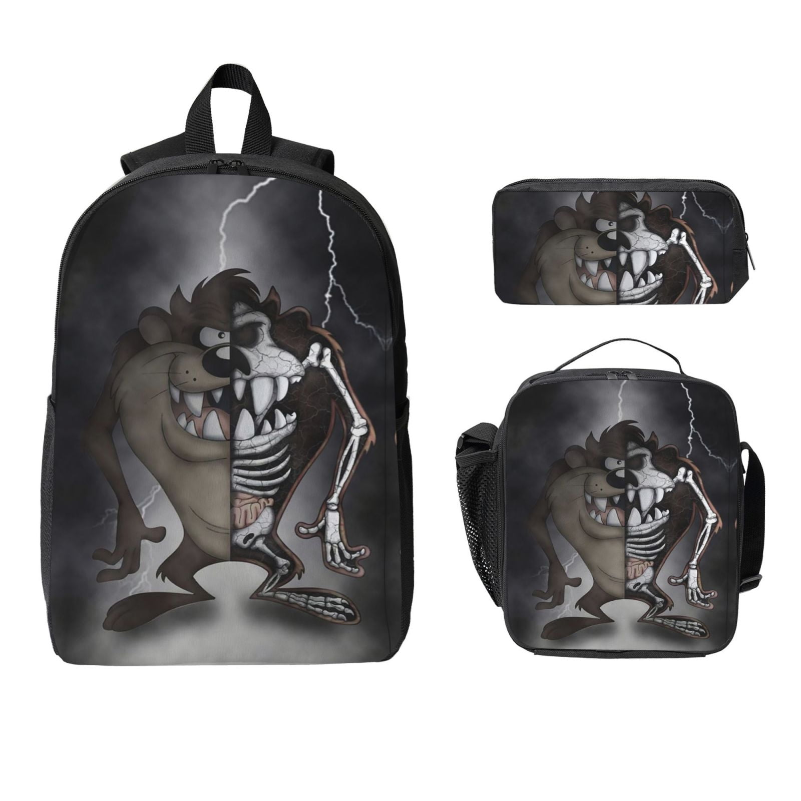 Cartoon Tasmanian Devil Taz 3PCS Backpack Multifunctional Casual ...