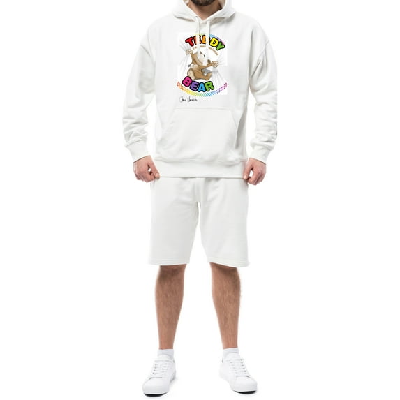 Cartoon Teddy Bear Character Design Men's and Women's Plus Fleece-Lined ...