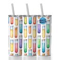 Cartoon Test Tubes Science Teacher Scientist 20oz Insulated Water ...