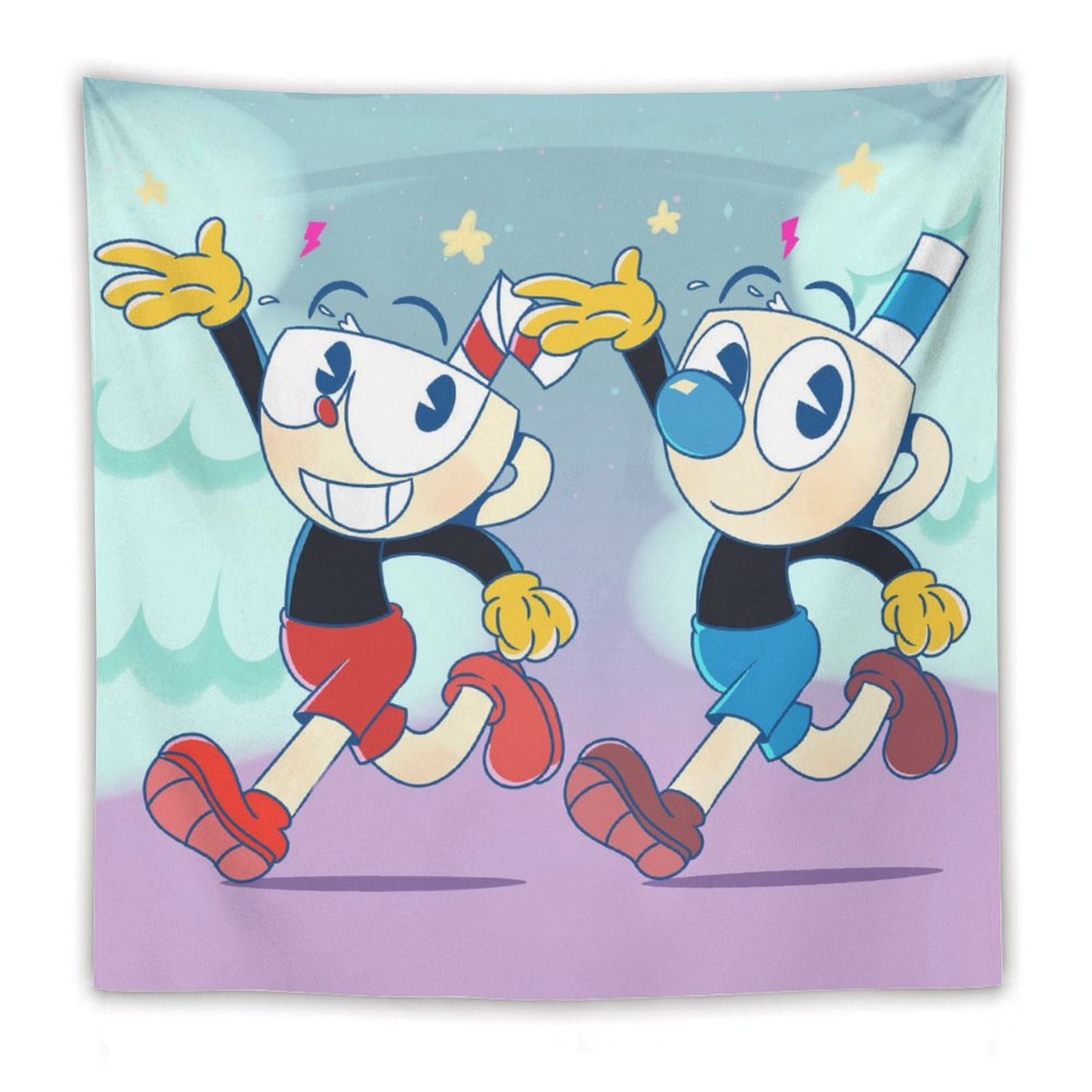 Cartoon The Cuphead Show Tapestry Luxury Wall Hanging Tapestries ...