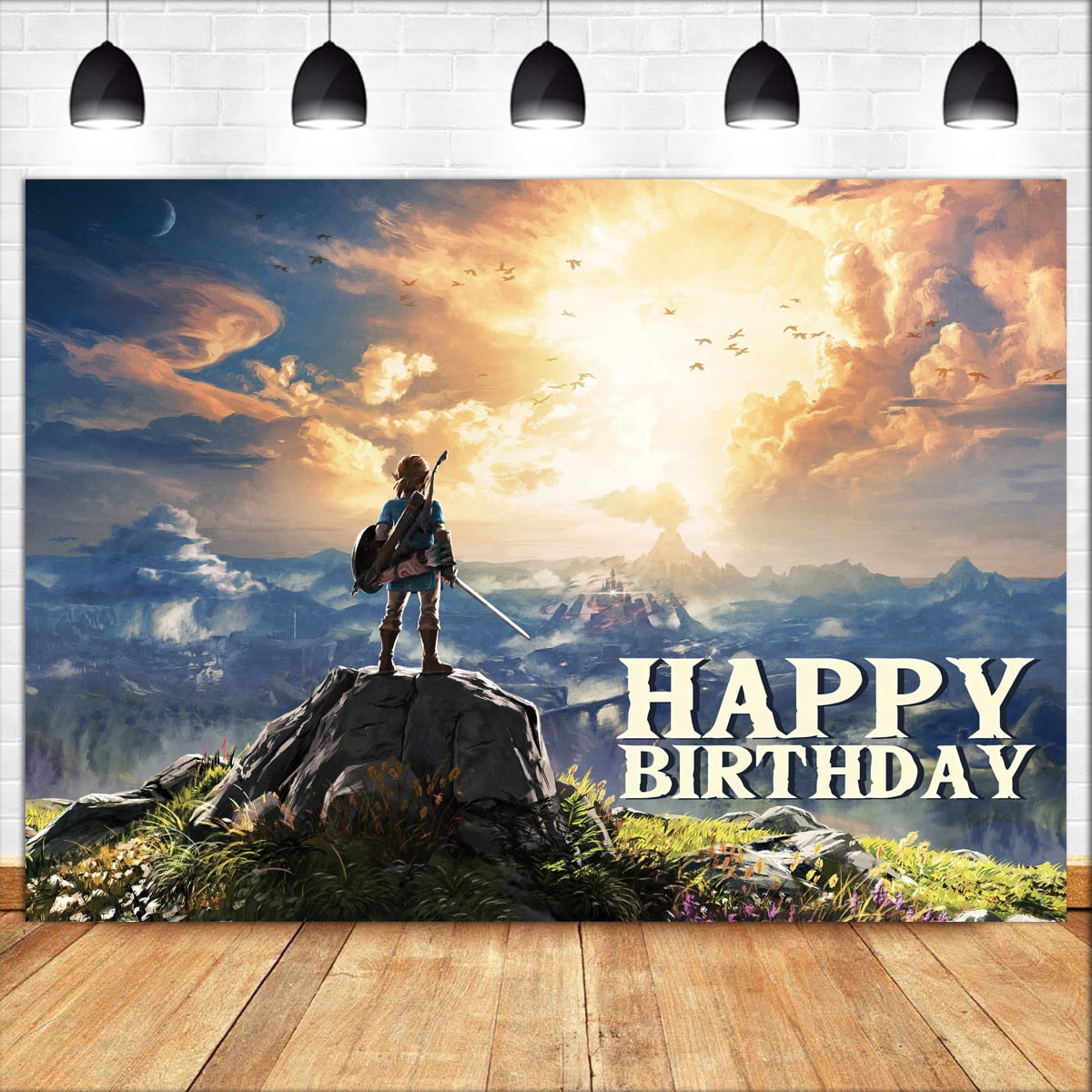 Cartoon The Legend of Zelda Birthday Backdrop Banner Party Supplies ...