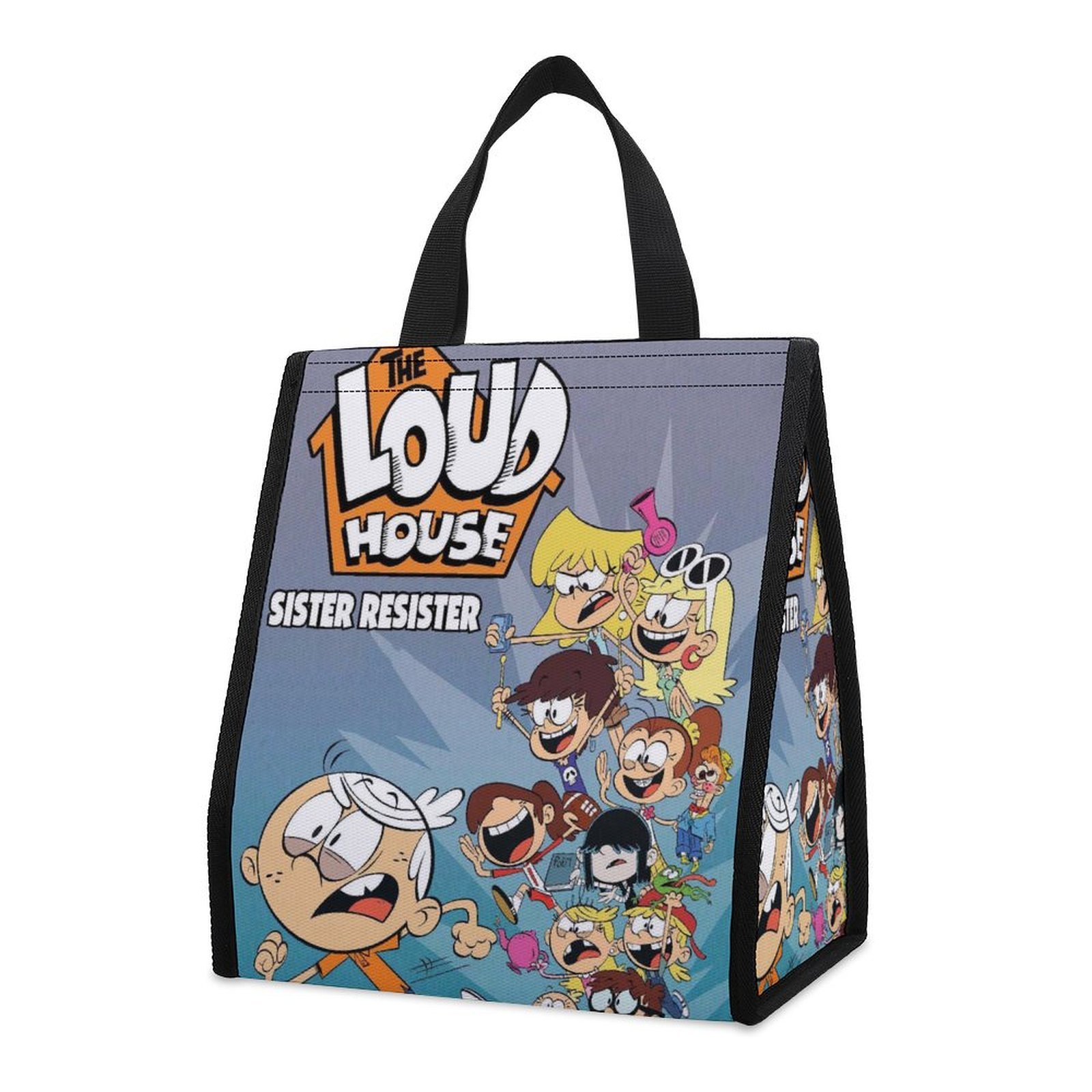 Cartoon The Loud House Portable Lunch Bag Folding Insulated Lunchbag ...