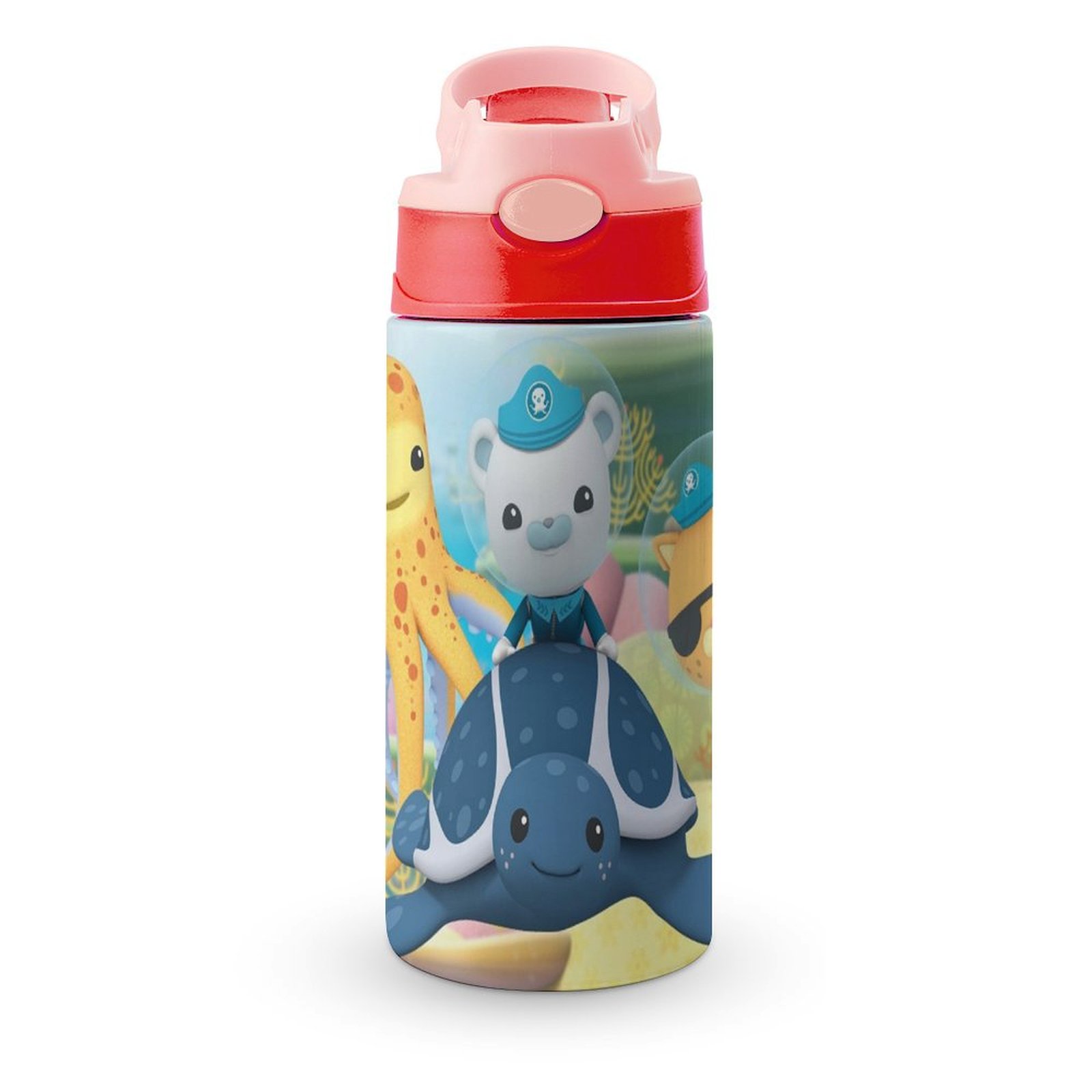 Cartoon The Octonauts Kid's Insulated Water Bottle With Straw Vacuum ...