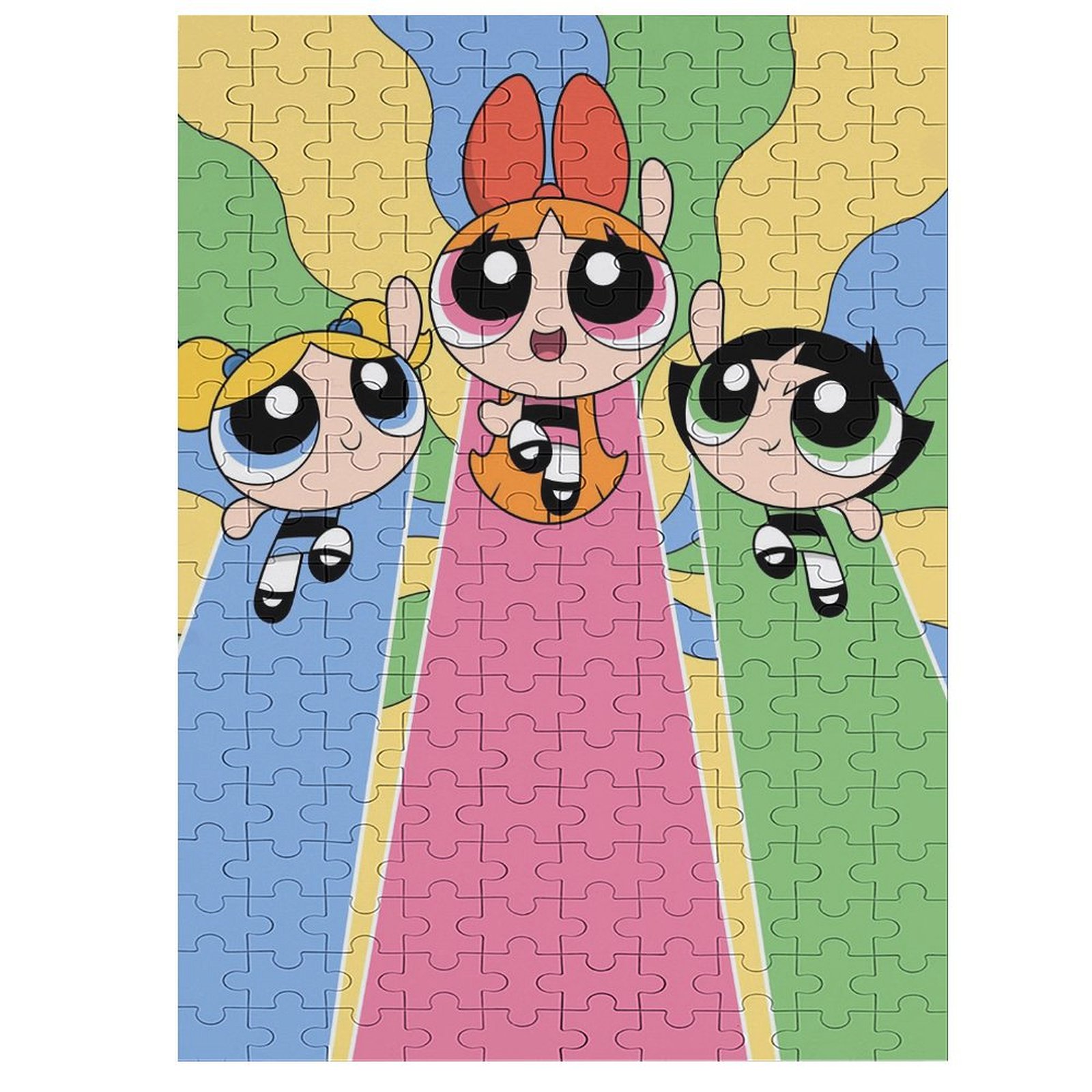 Cartoon The Powerpuff Girls Wooden Puzzle Home Decoration Interlocking ...