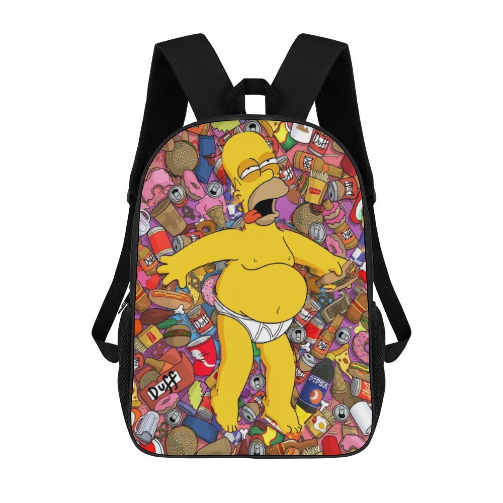 Cartoon The Simpsons 17 Inch Large-capacity Adult Backpack, Casual And ...