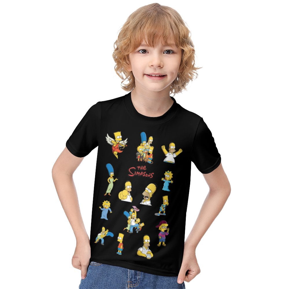 Cartoon The Simpsons Kids T-shirt, Cool Novelty Unisex Top Children's ...