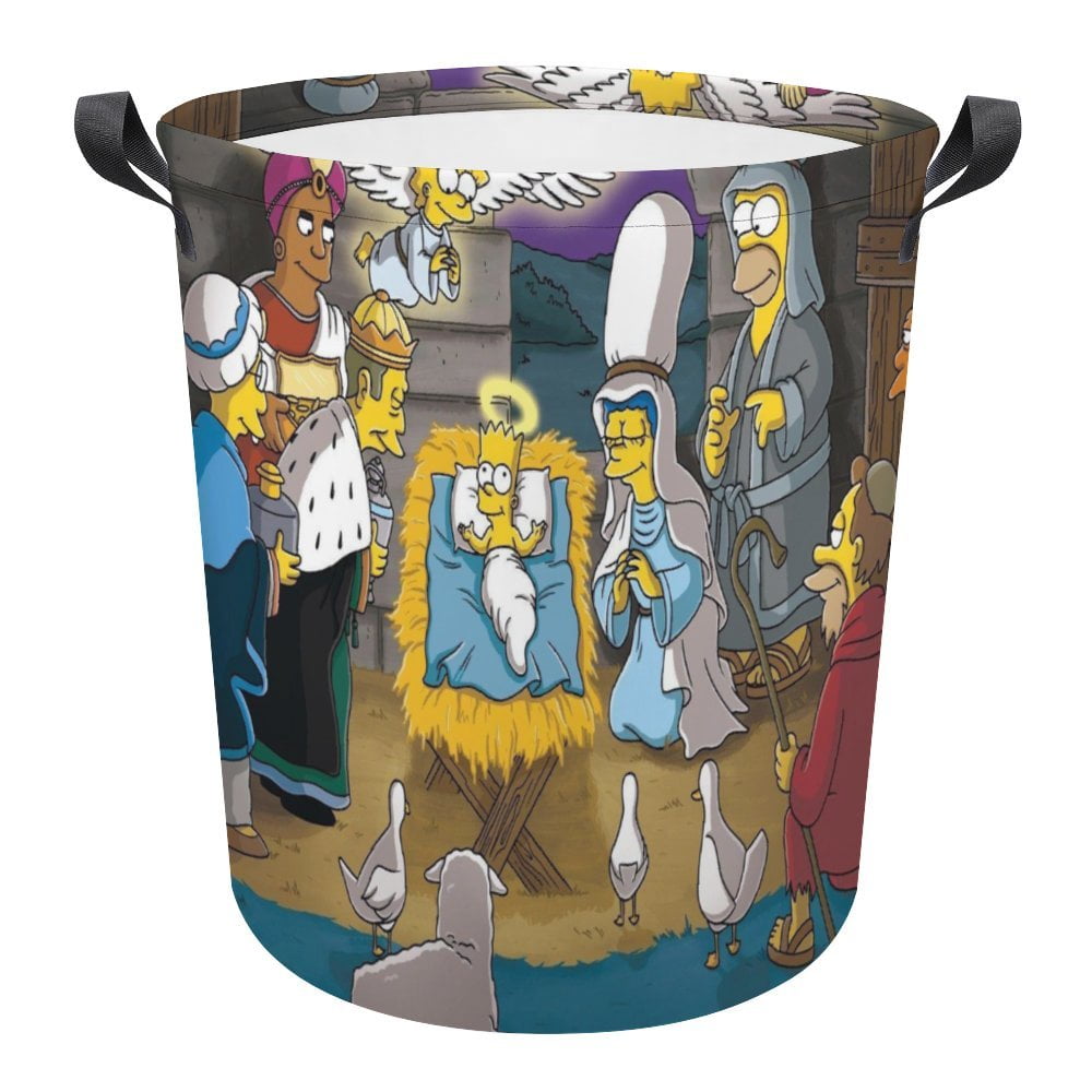 Cartoon The Simpsons Laundry Basket Foldable Waterproof Oxford Cloth ...