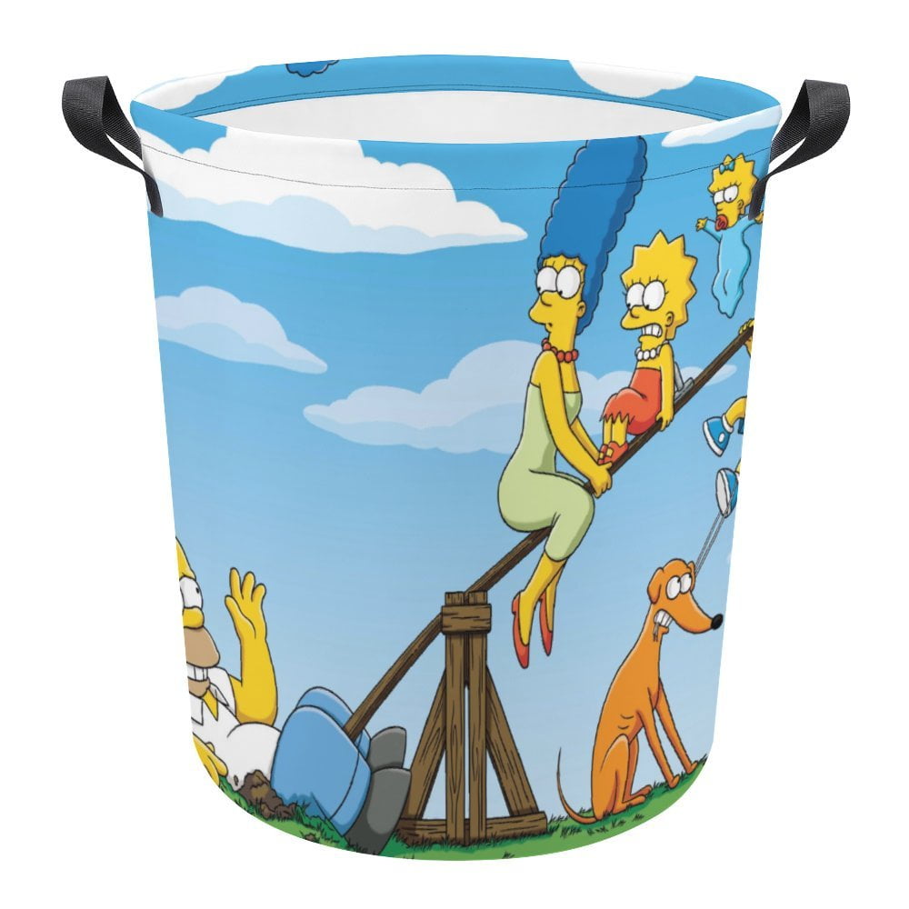Cartoon The Simpsons Laundry Basket Foldable Waterproof Oxford Cloth ...