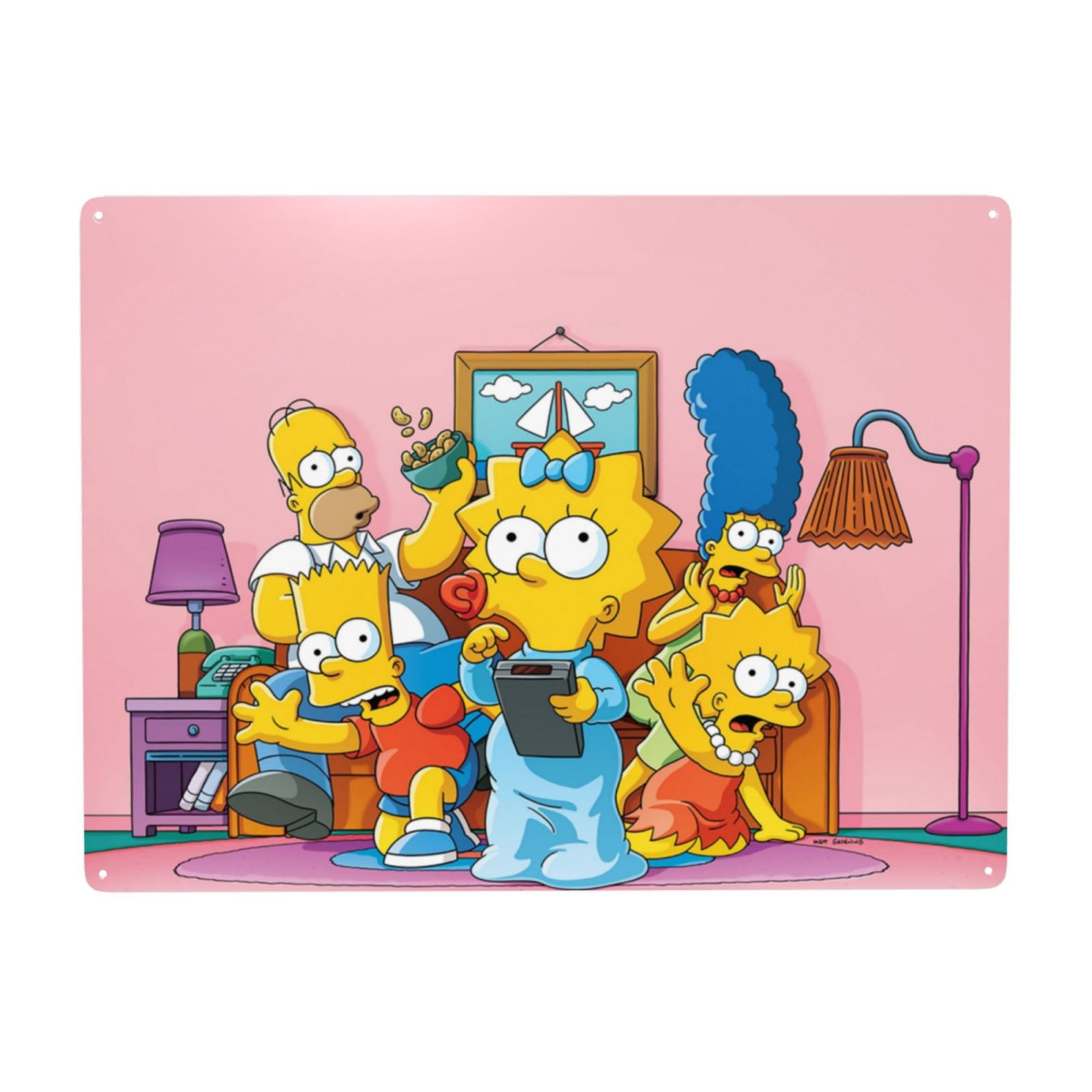 Cartoon The Simpsons Metal Sign Decor 30x40cm Wall Art Sign for Home ...