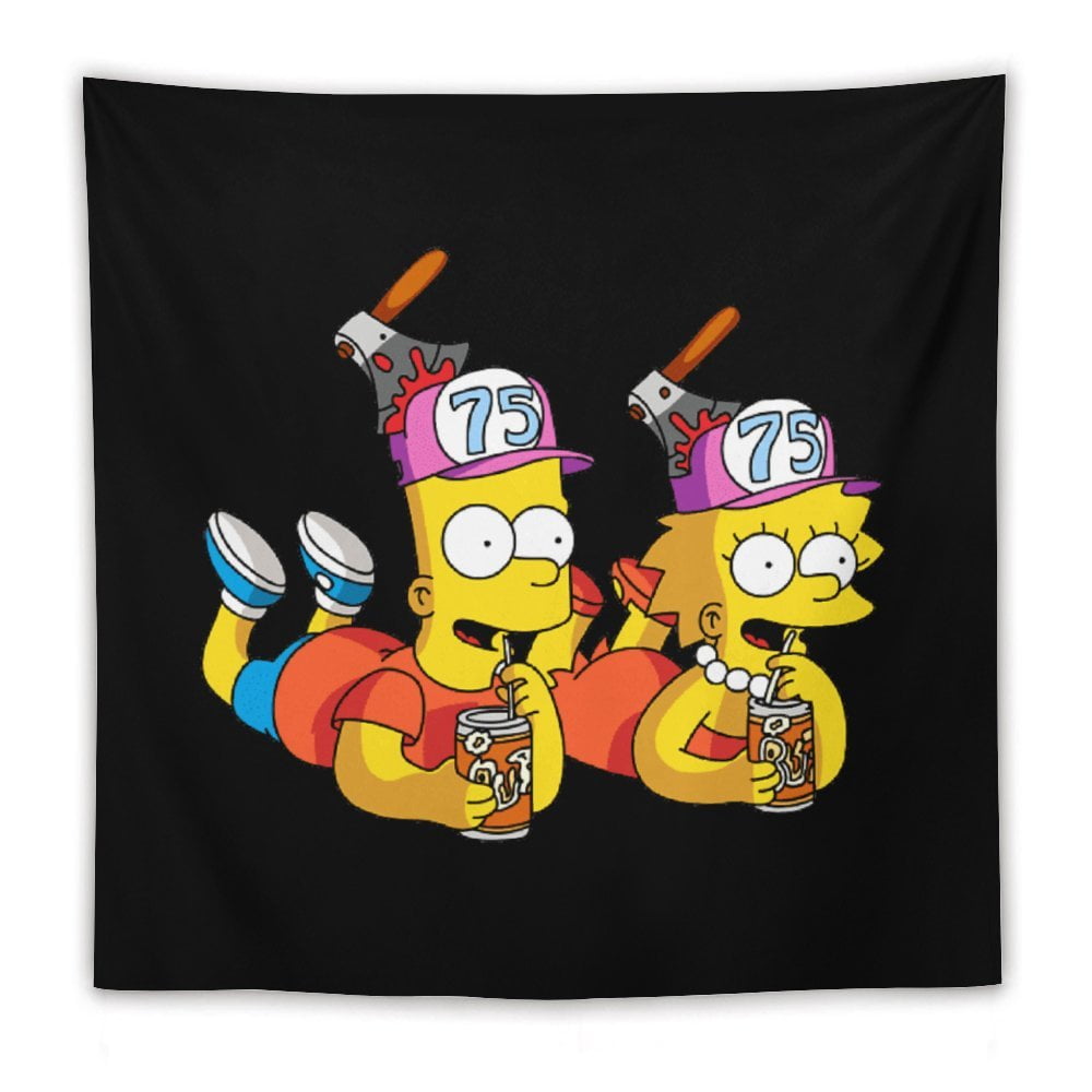 Cartoon The Simpsons Tapestry, Novel Home Wall Decor, Suitable for ...