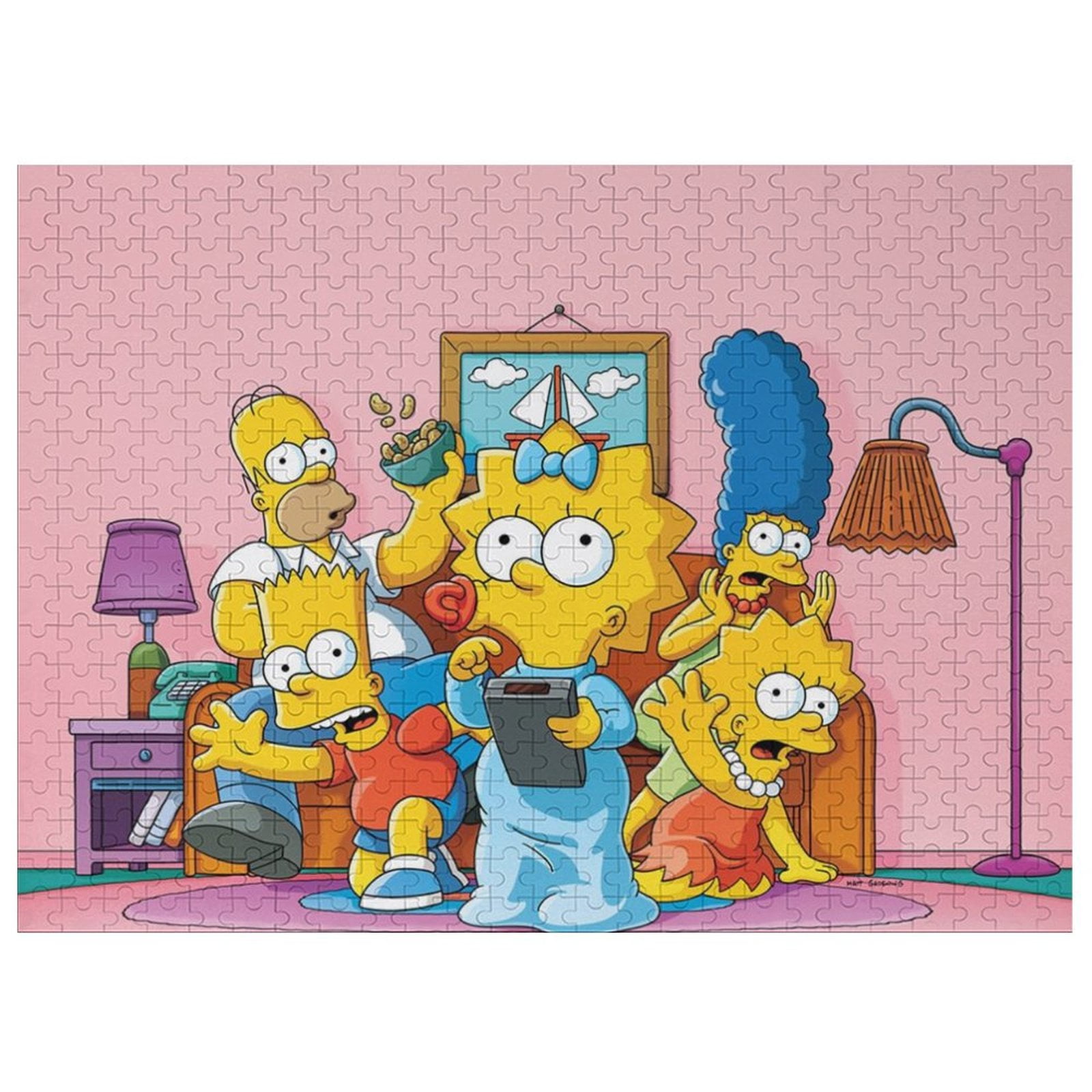 Cartoon The Simpsons Wooden Puzzle Home Decoration Interlocking Jigsaw ...