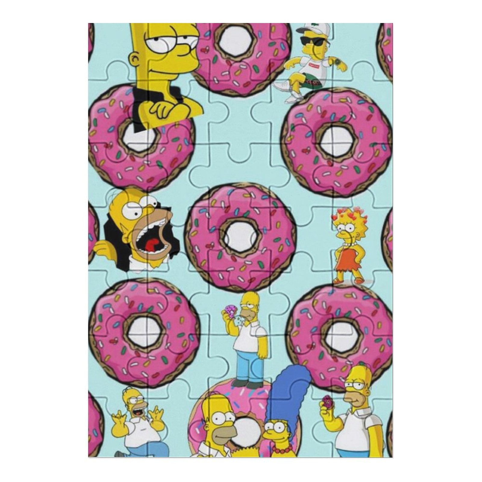Cartoon The Simpsons Wooden Puzzle Home Decoration Interlocking Jigsaw ...
