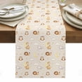 Cartoon Theme Cotton Linen Table Runner Giraffe Elephant Lion Owl Moon ...