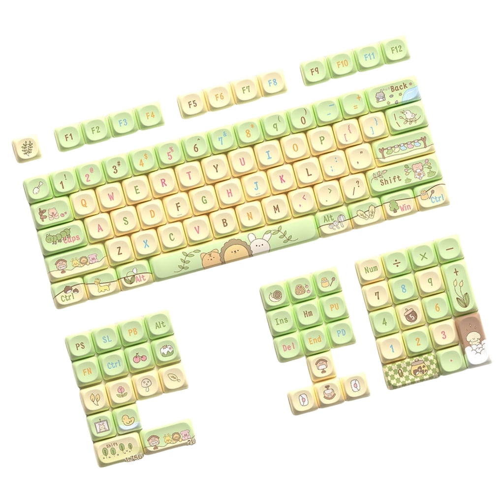 Cartoon Theme Keycaps 120Keys Keycap Full Set Complete Keyboard ...