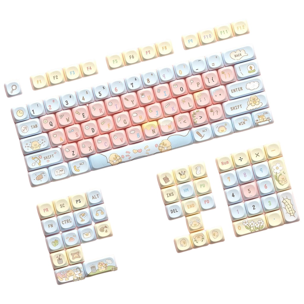 Cartoon Theme Keycaps 120Keys Keycap Full Set Complete Keyboard ...