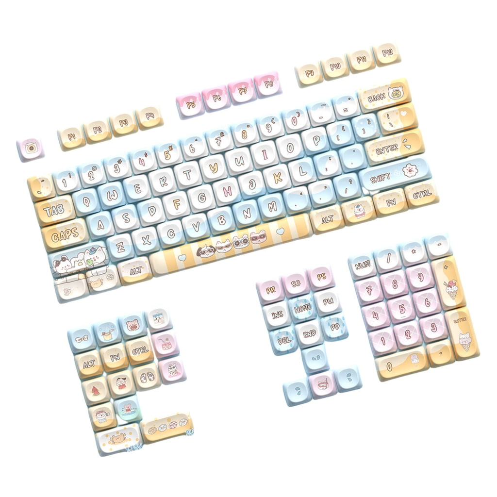 Cartoon Theme Keycaps 120Keys Keycap Full Set Complete Keyboard ...