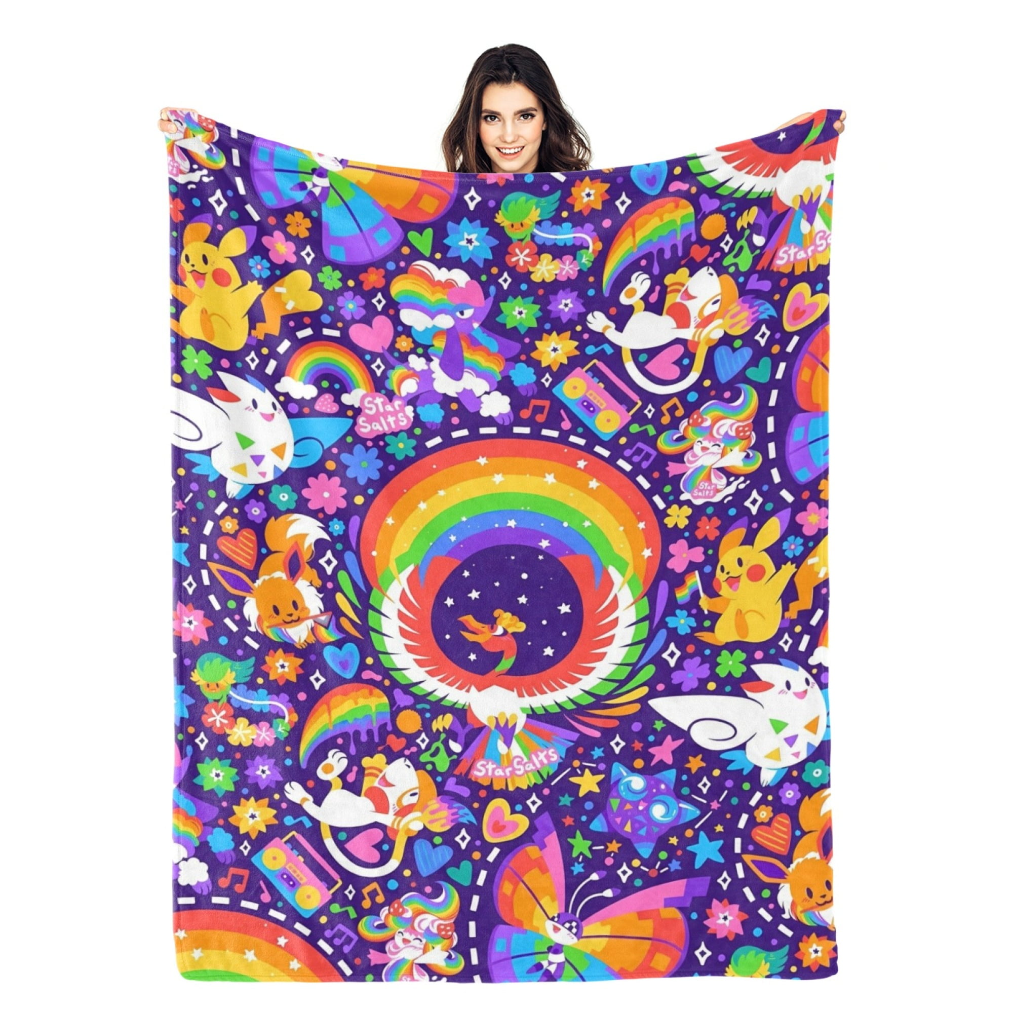 Cartoon Throw Blanket Warm Soft Flannel Blanket Suitable for Sofa Bed ...