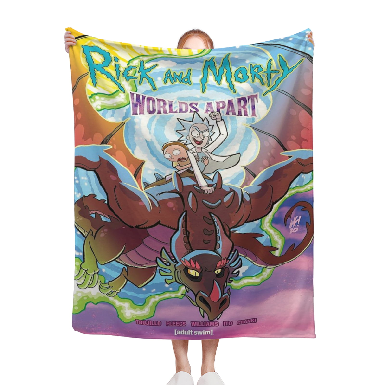 Cartoon Throw Rick and Morty Blanket for Couch and Bed, Soft Cozy ...
