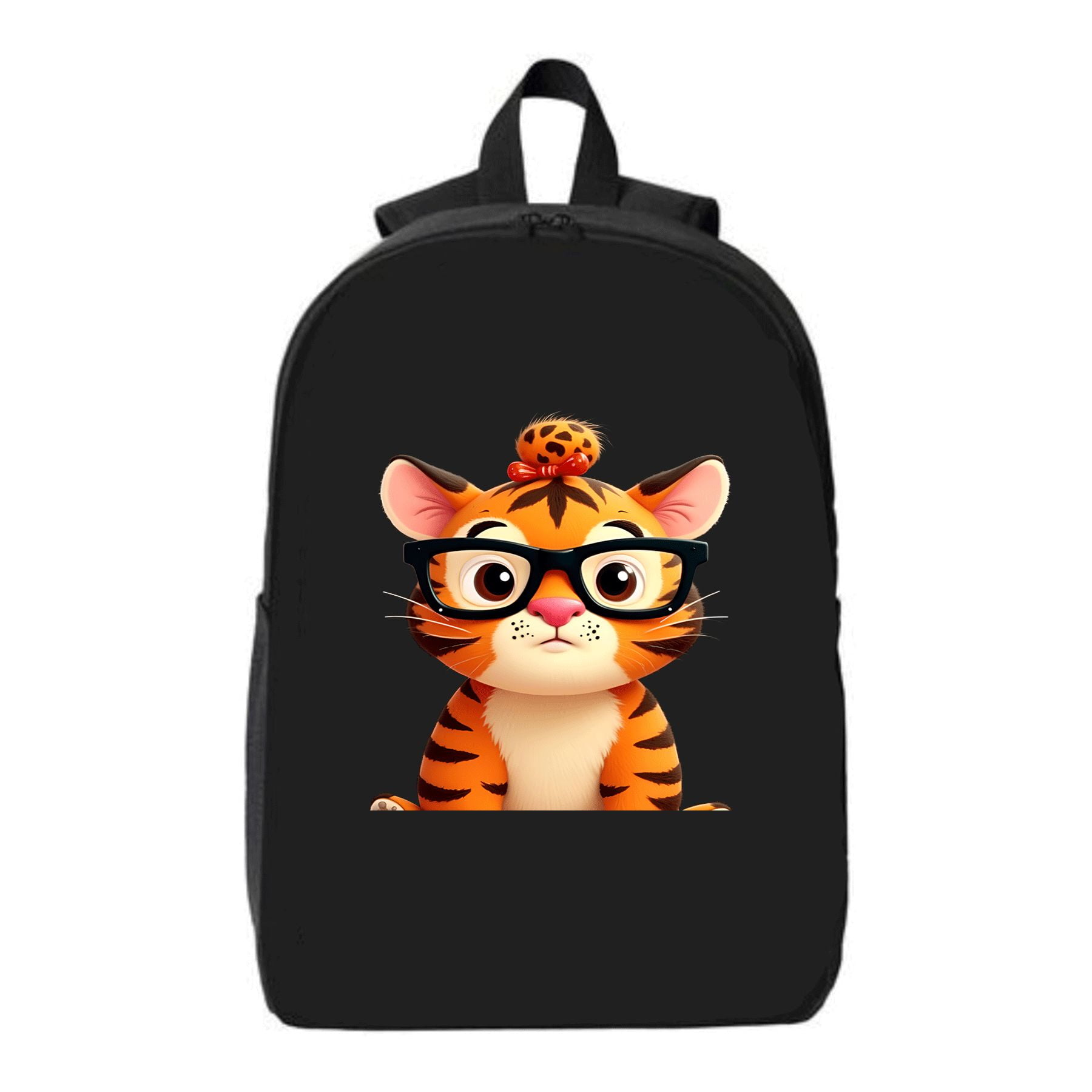 Cartoon Tiger Laptop Backpack - Fits 15 " Laptop & iPad Stylish Orange with Black Stripes Fun ...