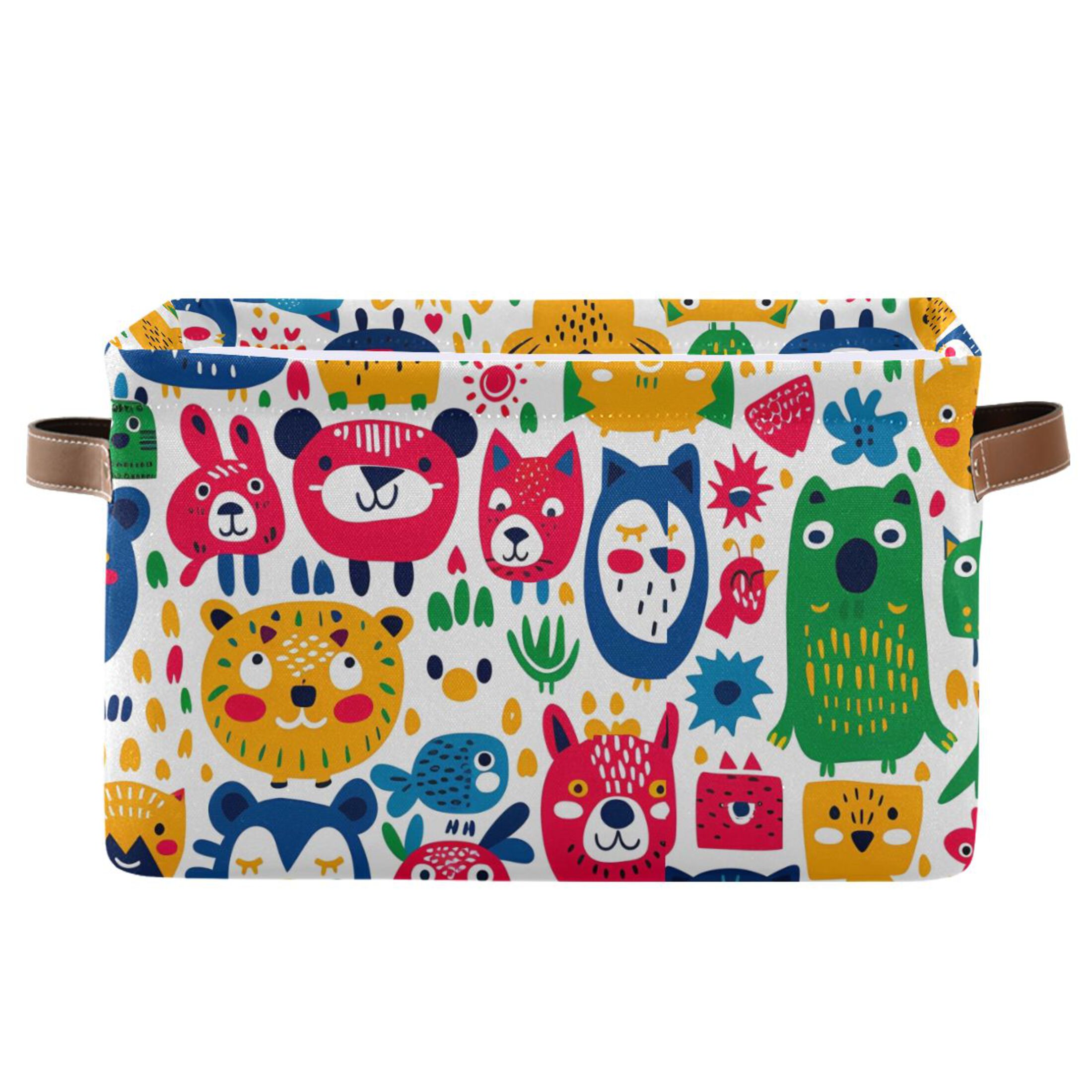 Cartoon Tigers Animals Storage Basket Large Foldable Storage Bin ...