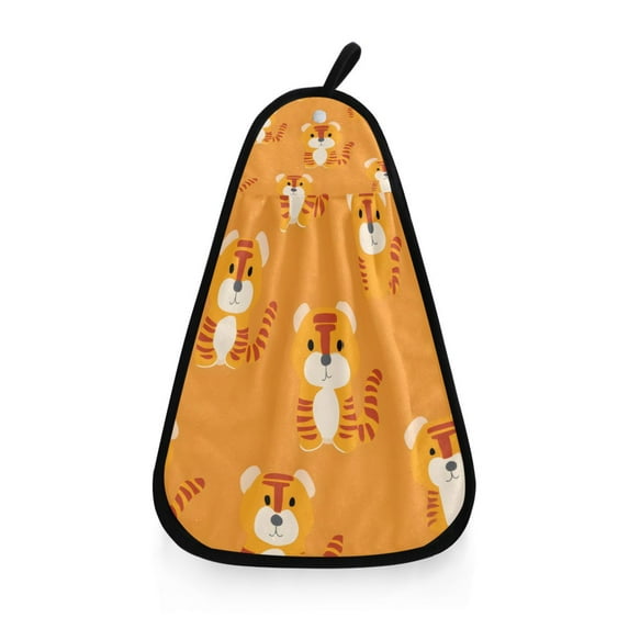 Cartoon Tigers Hand Towel Quick Drying Home Storage Kitchen Towel Hooks ...