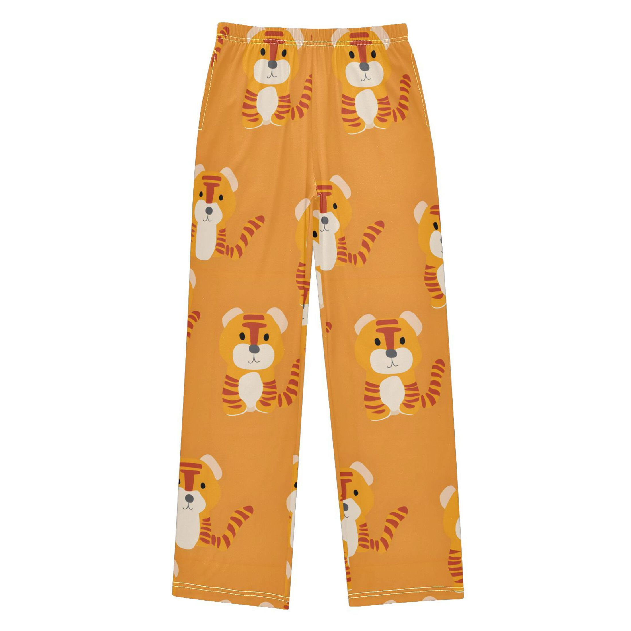 Cartoon Tigers Pajama Pants Soft Lightweight Lounge Pants Bottoms Sleep ...