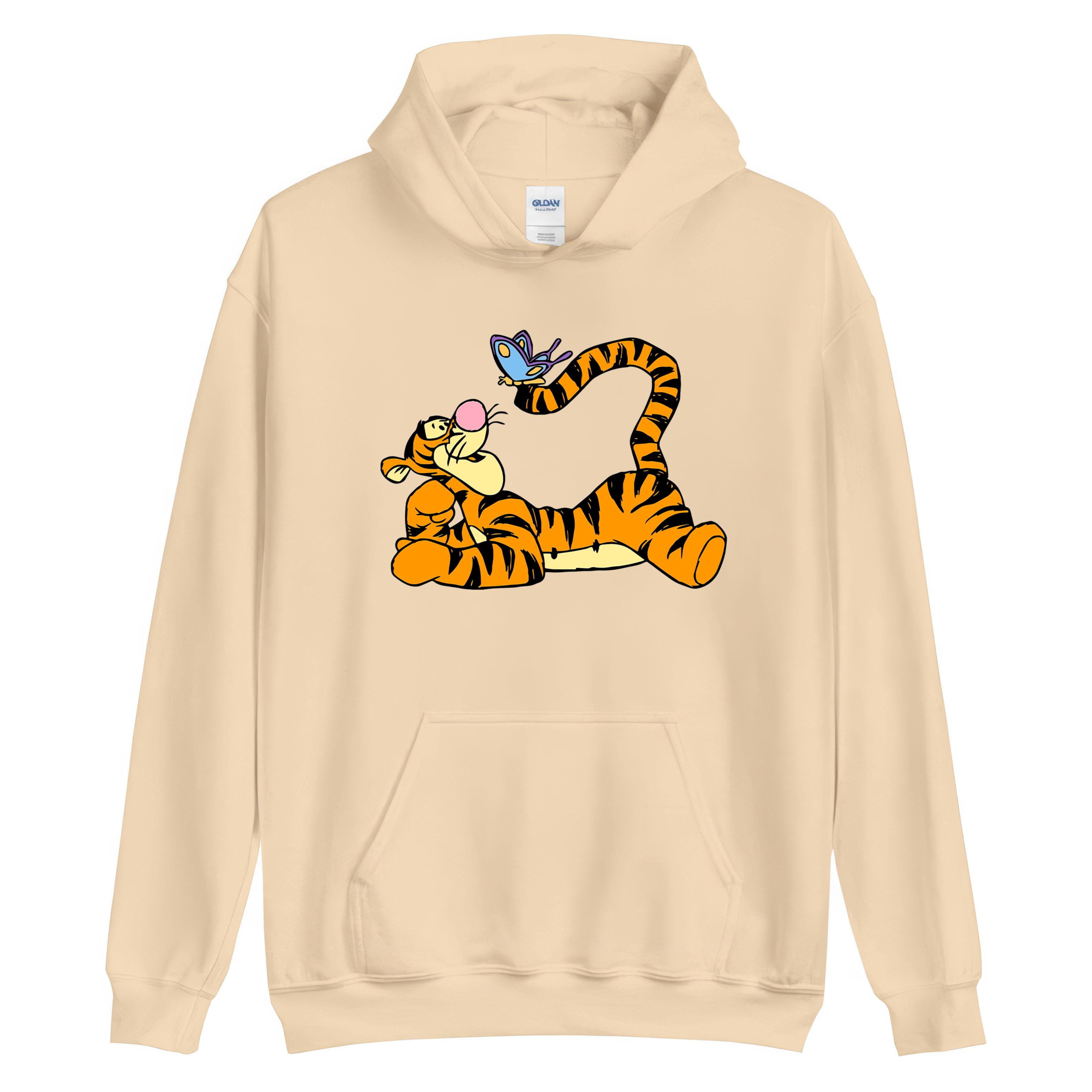 Cartoon Tigger Graphic T-shirt, Butterfly Design for Family Matching ...