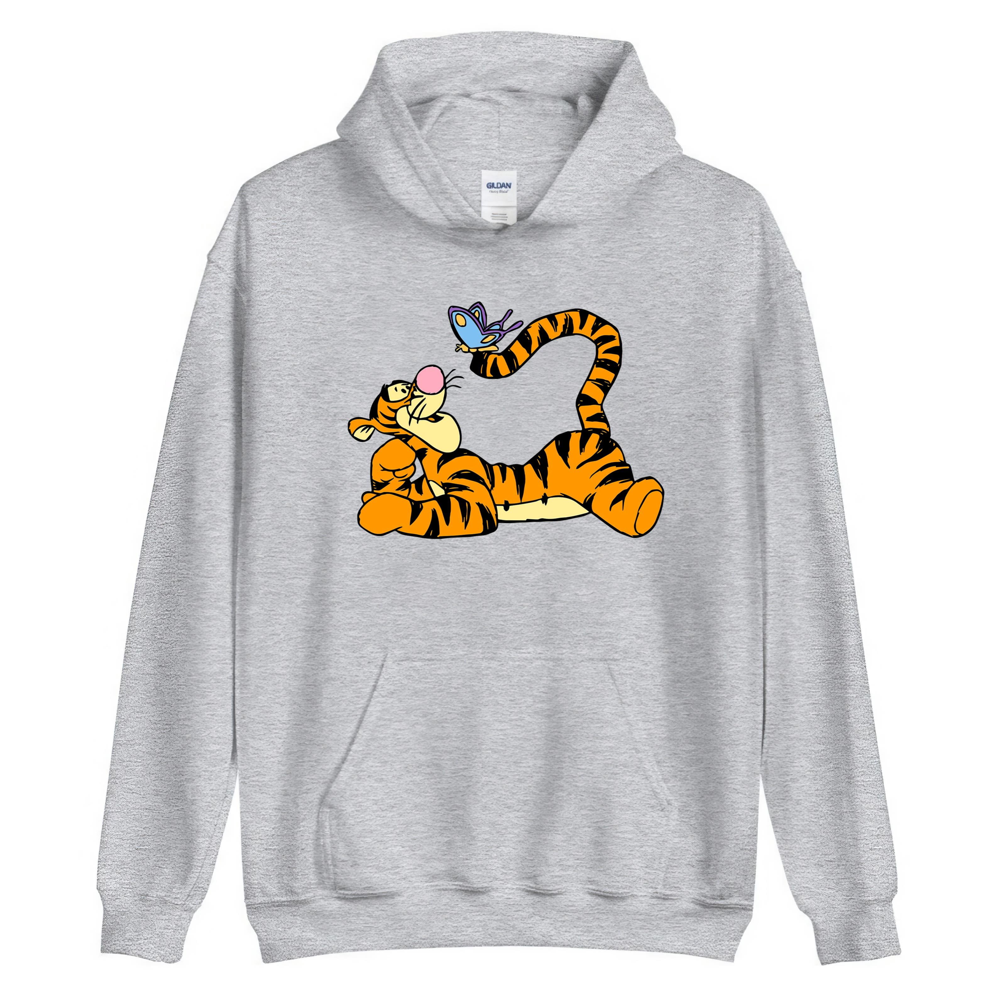 Cartoon Tigger Graphic T-shirt, Butterfly Design for Family Matching ...