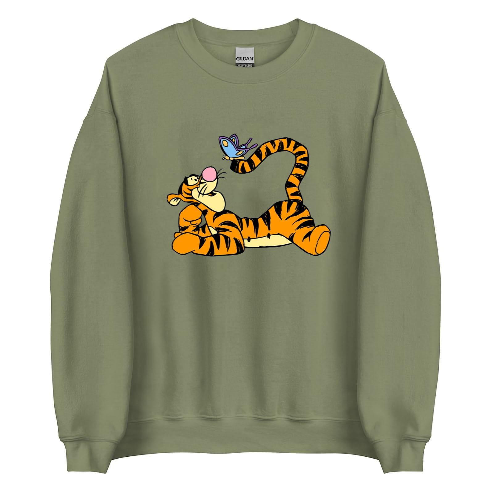 Cartoon Tigger Graphic T-shirt, Butterfly Design for Family Matching ...