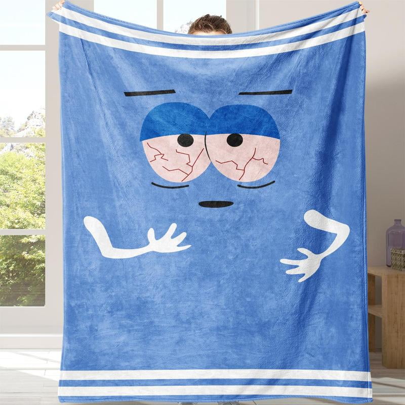 Cartoon Tired Eyes & Hands Pattern Flannel Blanket, 1 Count Soft ...