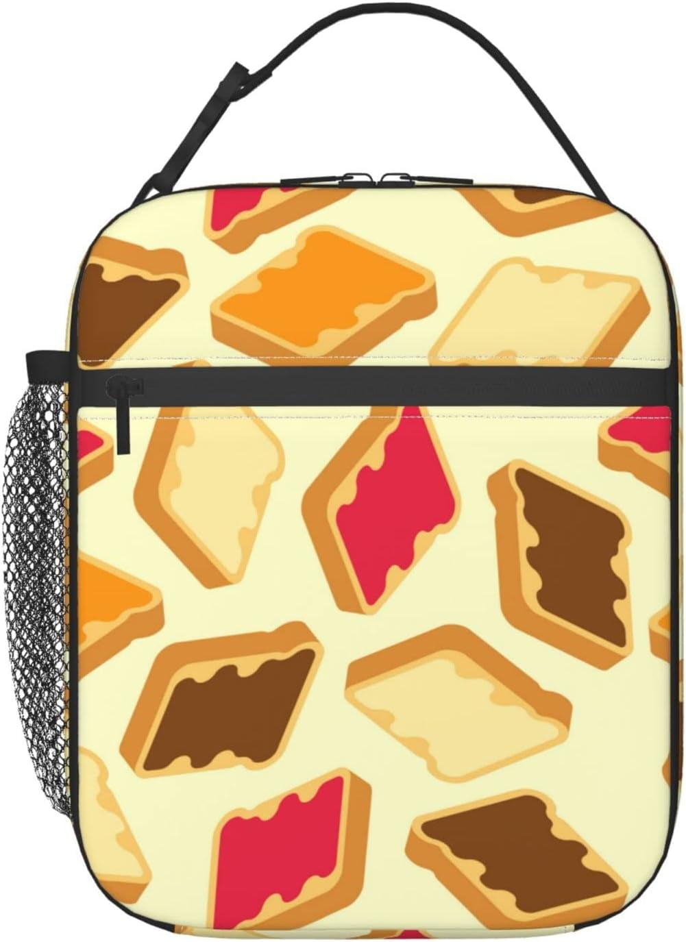 Cartoon Toast With Jam Pattern Lunch Bag Insulated Lunch Box Reusable ...