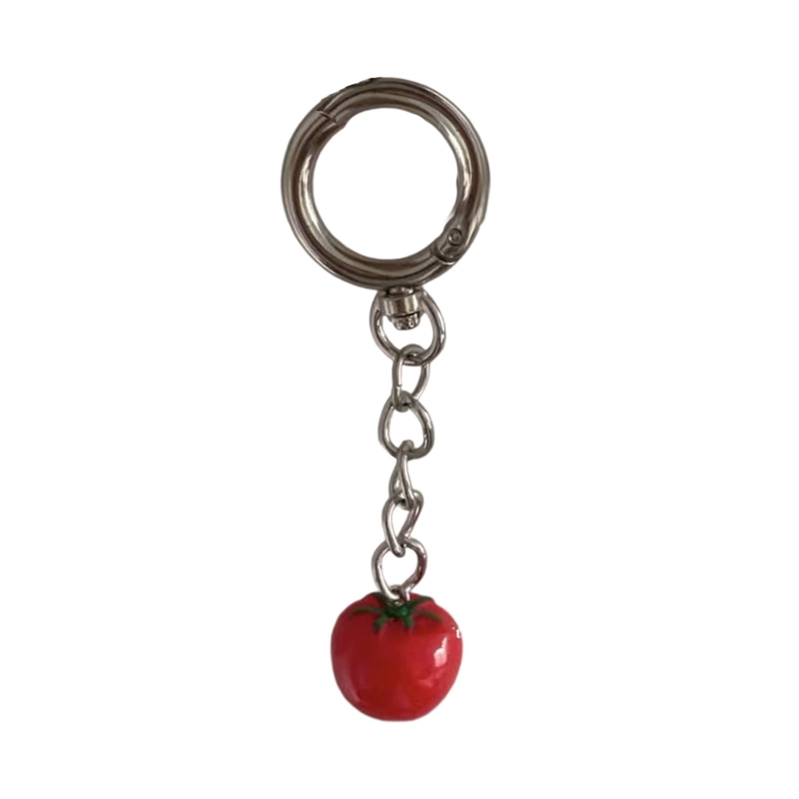 Cartoon Tomato Shape Key Rings Alloy Resin Accessory Stylish Bag ...