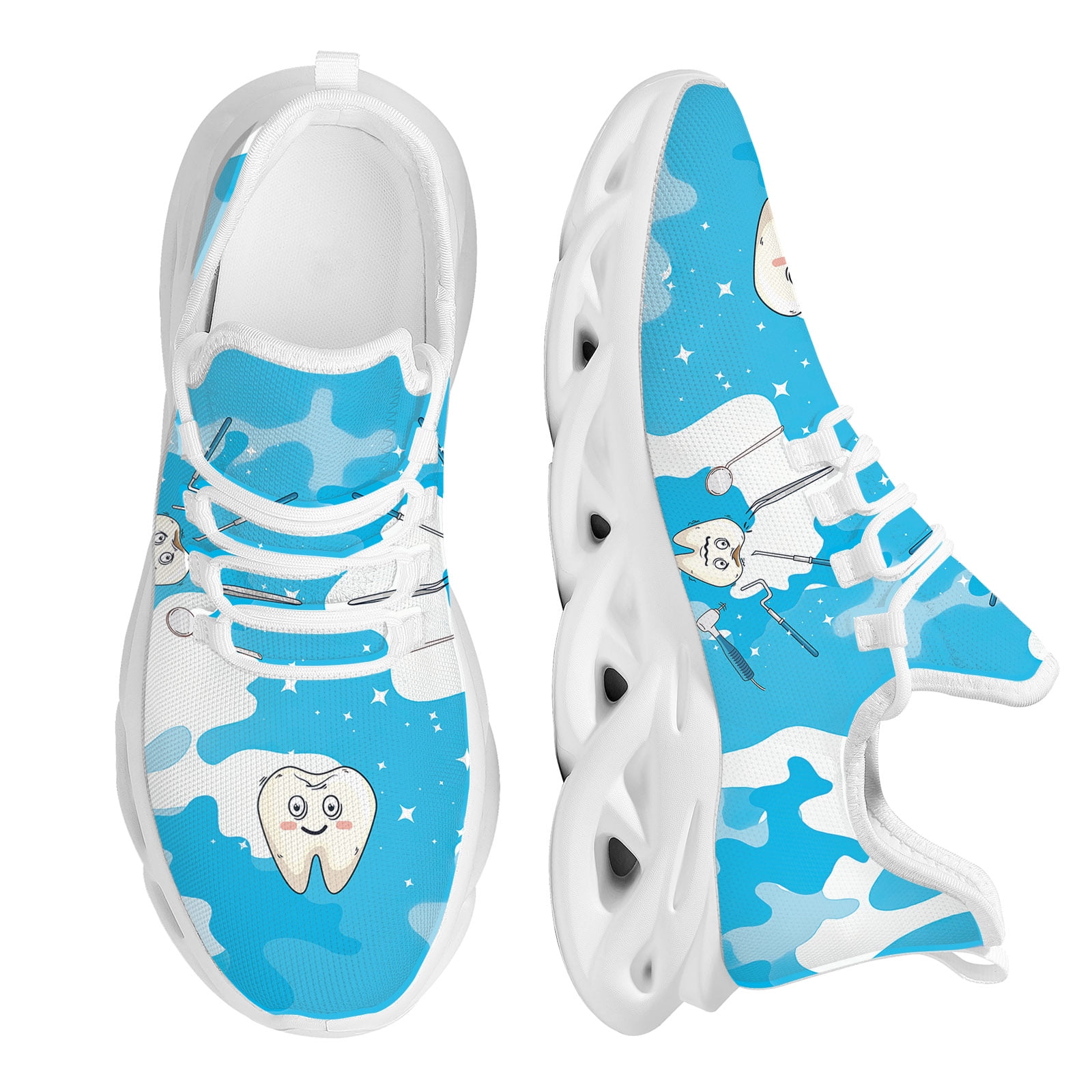Cartoon Tooth Design Women's Casual Shoes Dental Platform Sneakers ...