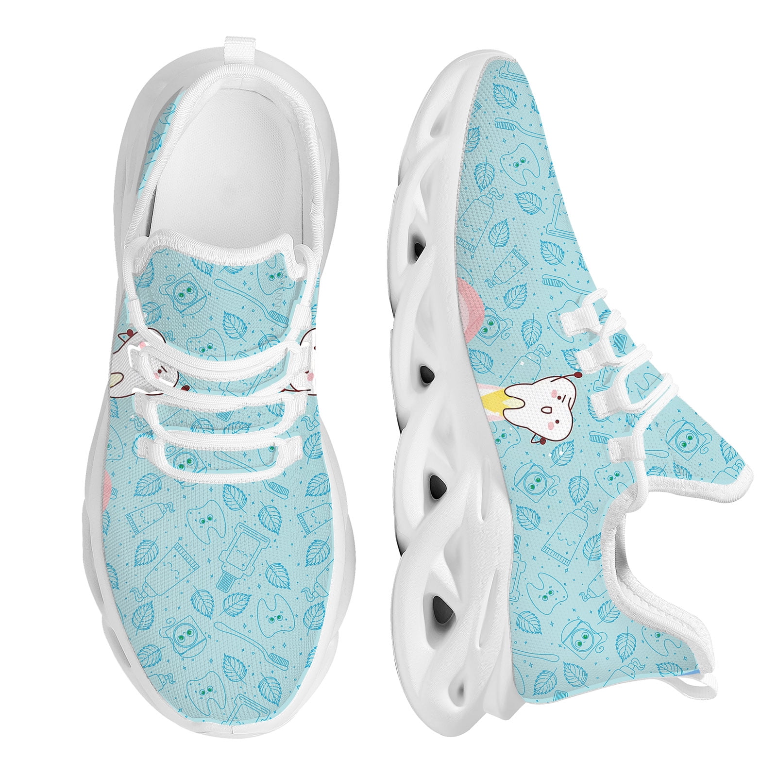 Cartoon Tooth Design Women's Casual Shoes Dental Platform Sneakers ...