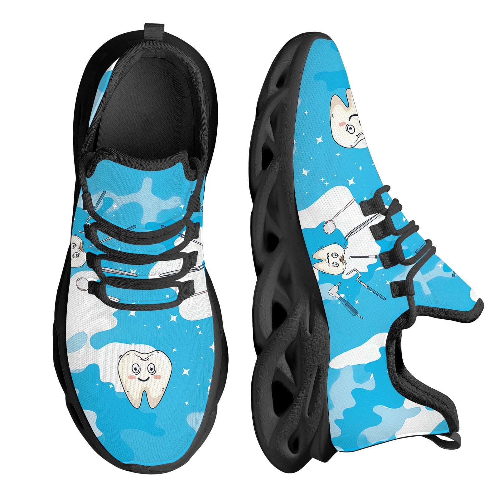 Cartoon Tooth Design Women's Casual Shoes Dental Platform Sneakers ...