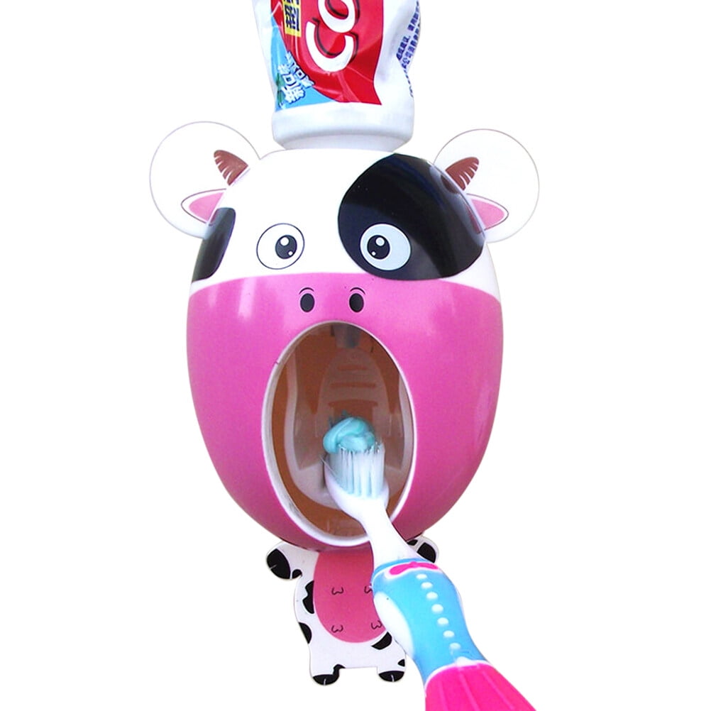 Calf Cartoon Toothbrush Dispenser & Child Toothpaste Squeezer, Hands ...