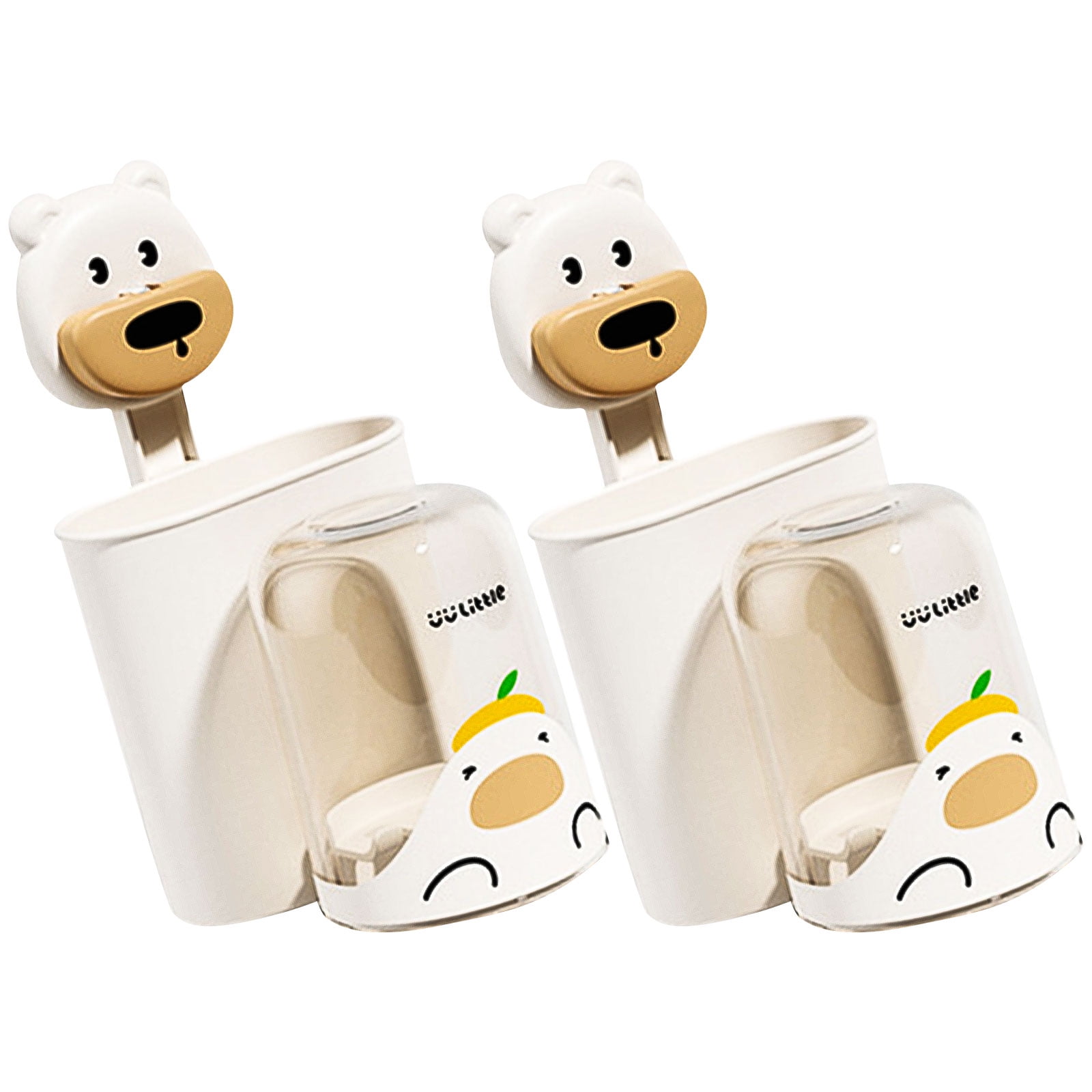 Cartoon Toothbrush Holders for Children Wall Mounted Cups with Strong ...