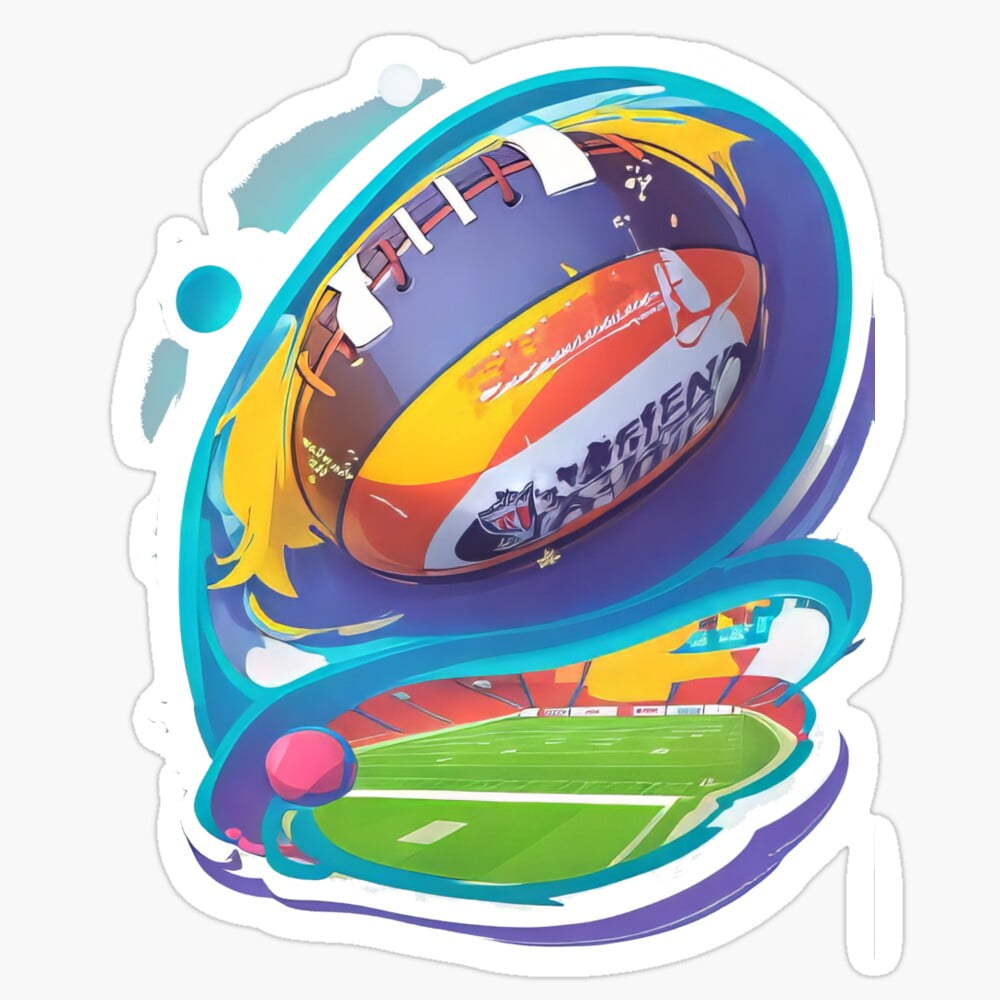 Cartoon Touchdown Extravaganza (603) Sticker Baseball Sticker, Football ...