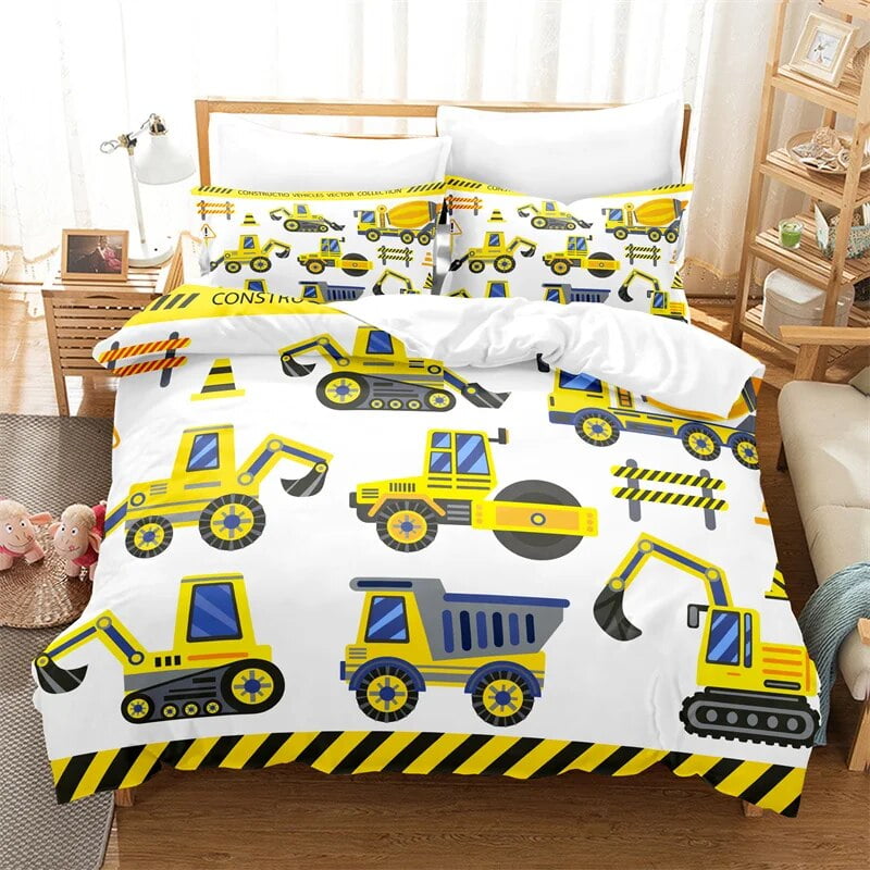Cartoon Tractor，car Duvet Cover Set Lovely Quilt Cover Bed Linen ...