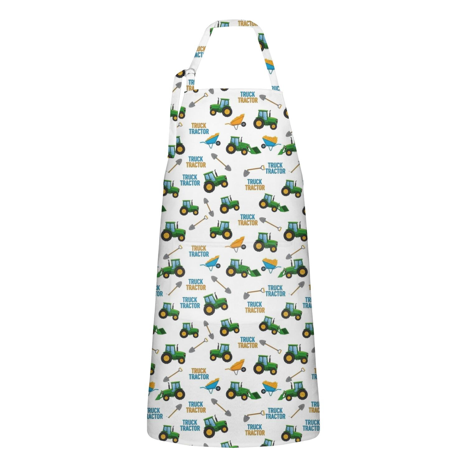 Cartoon Tractors Shovels White Pattern Apron-Garden Aprons for Women ...