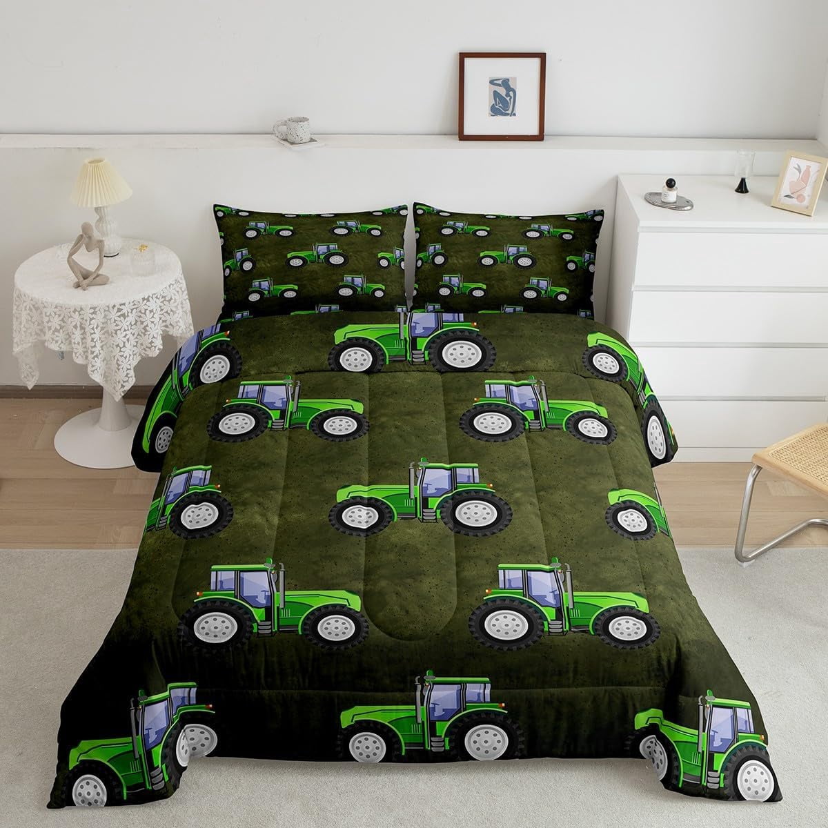 Cartoon Train Bedding Set Twin for Boys Cute Truck Comforter Set Car ...