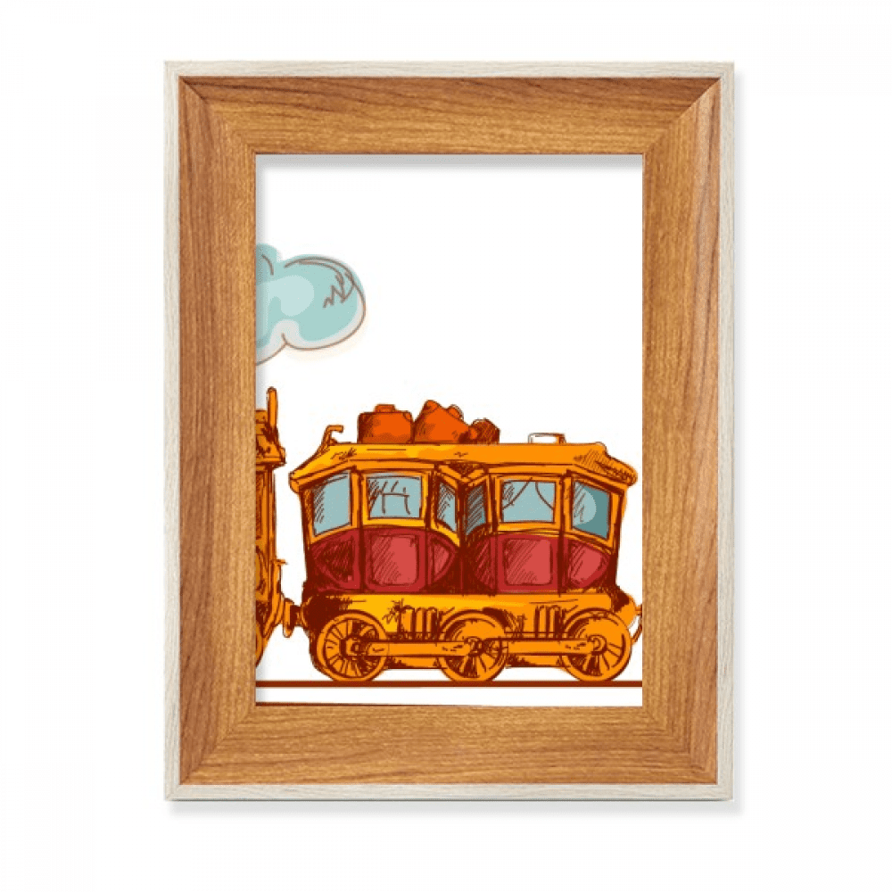 Cartoon Train Britain Country Culture Desktop Wooden Photo Frame ...