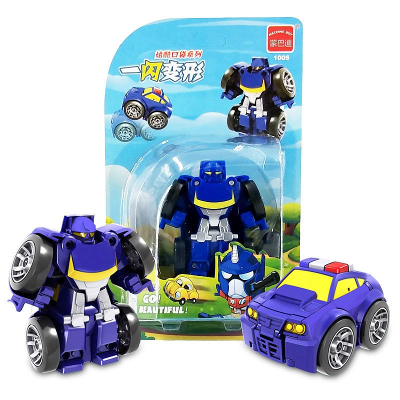 Cartoon Transformation Robot Deformed Mini Cars Robot Rescue Bots Car ...
