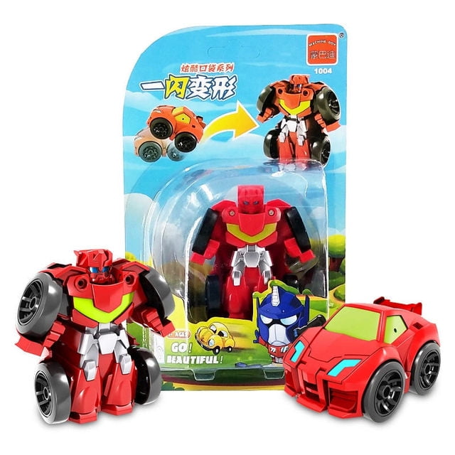 Cartoon Transformation Robot Deformed Mini Cars Robot Rescue Bots Car ...