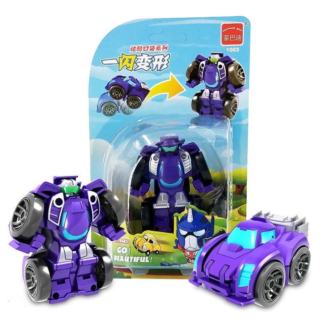 Cartoon Transformation Robot Deformed Mini Cars Robot Rescue Bots Car ...