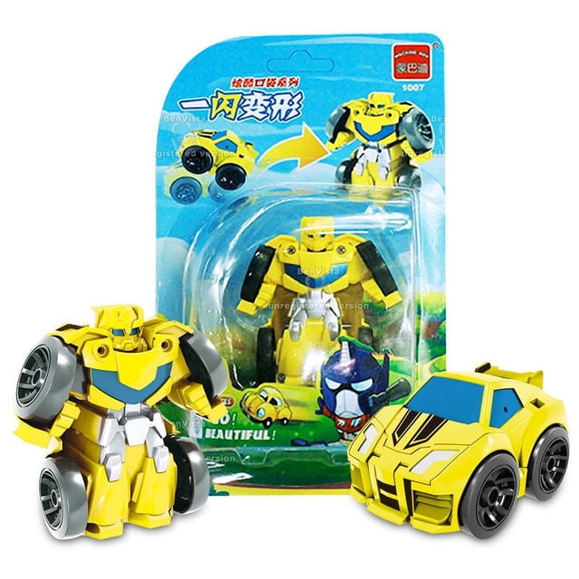 Cartoon Transformation Robot Deformed Mini Cars Robot Rescue Bots Car ...