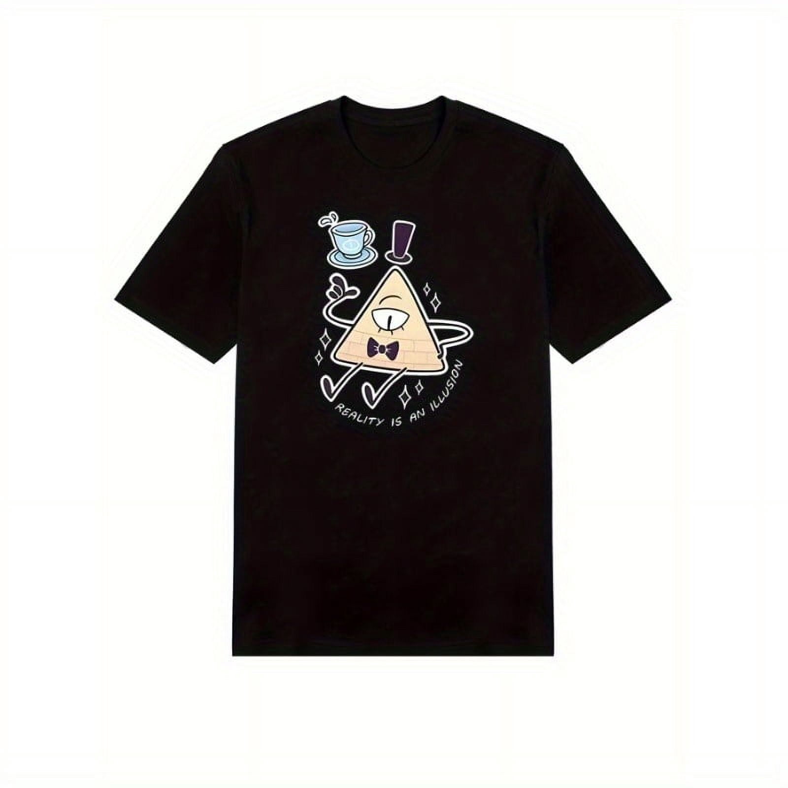 Cartoon Trend Men'S Cotton T-Shirt with Funny Triangle Pattern Classic ...