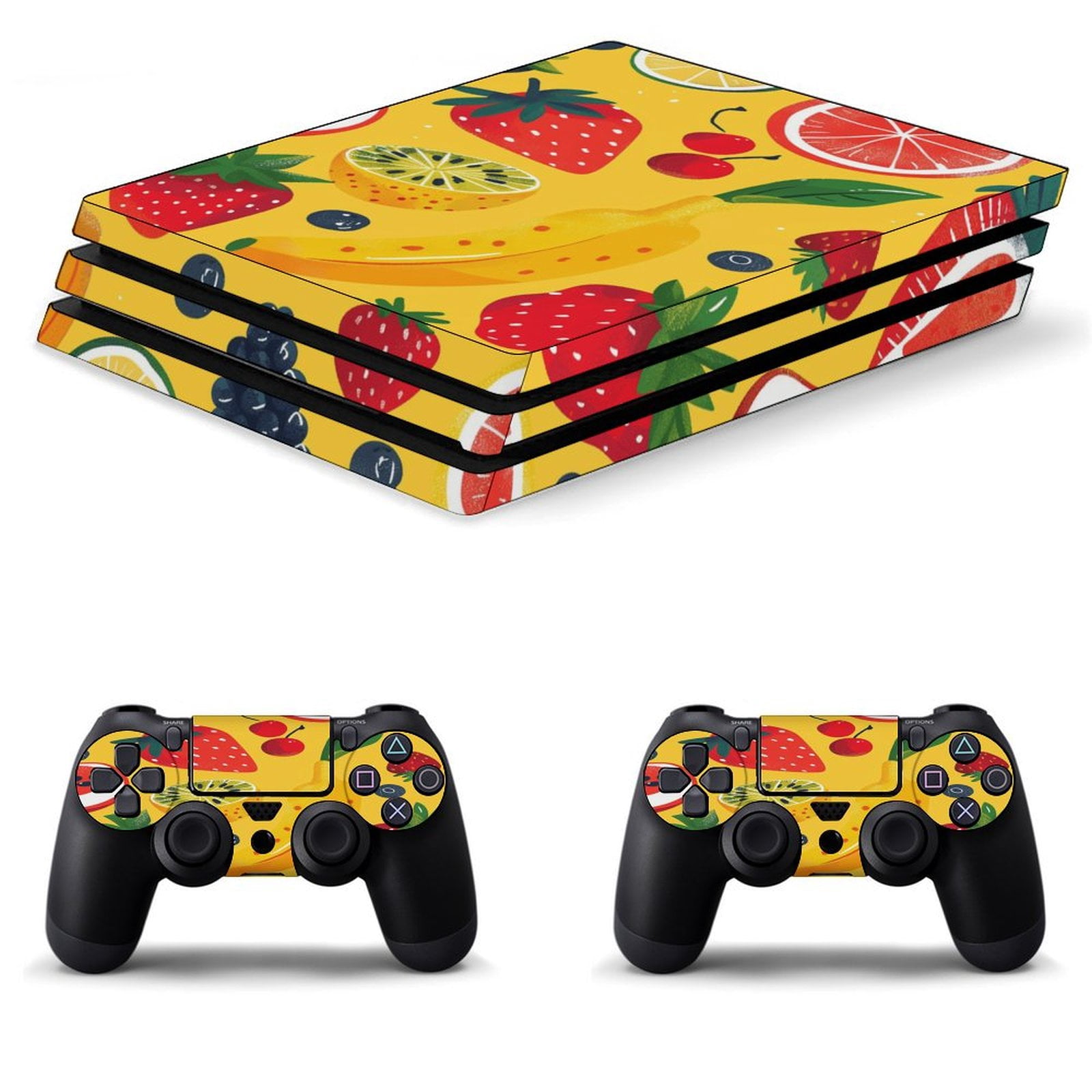 Cartoon Tropical Fruit Pattern PS4/PS4 Pro/PS4 Slim Skin Sticker For ...
