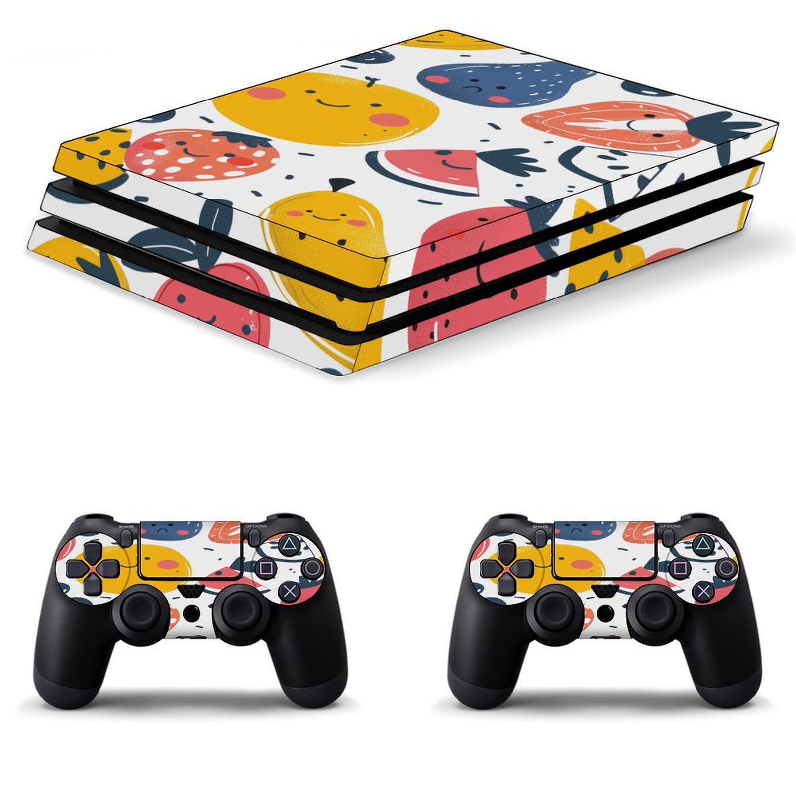 Cartoon Tropical Fruit Pattern PS4/PS4 Pro/PS4 Slim Skin Sticker For ...